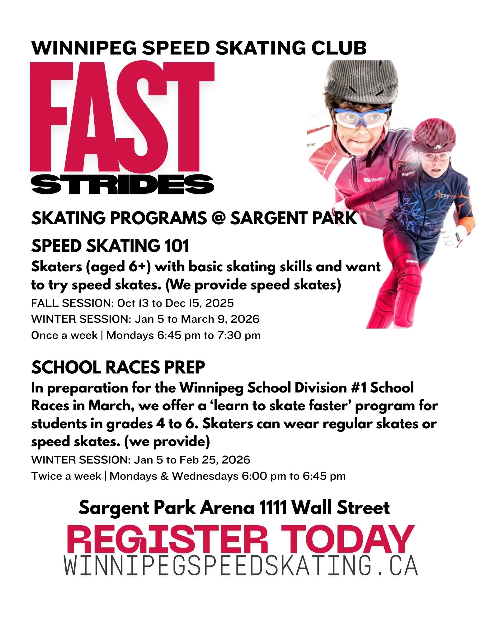 SPEED SKATING 101 – Winnipeg Speed Skating Club